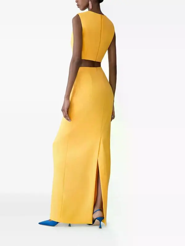 Carolina Herrera Sleeveless Cropped Top - Yellow