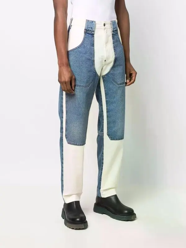 DIESEL® Panelled Straight-leg Jeans