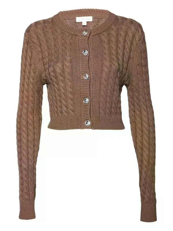 Ronny Kobo Cable Knit Button Cardigan