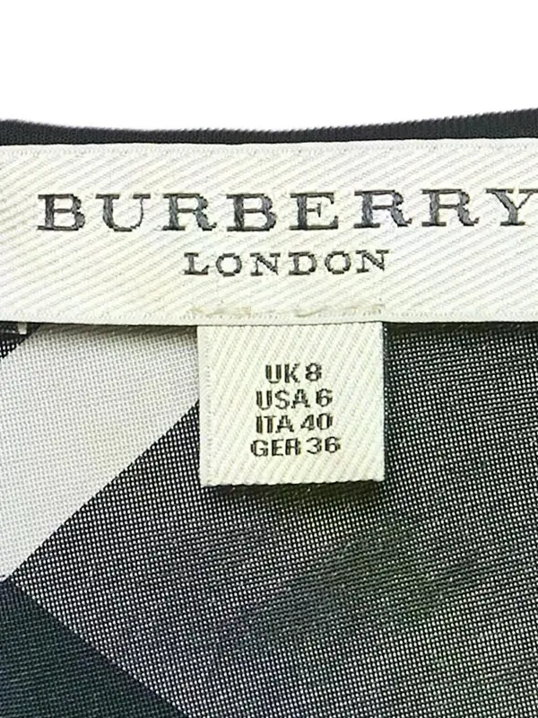 Burberry Ruched Jersey Dress With Check Detail