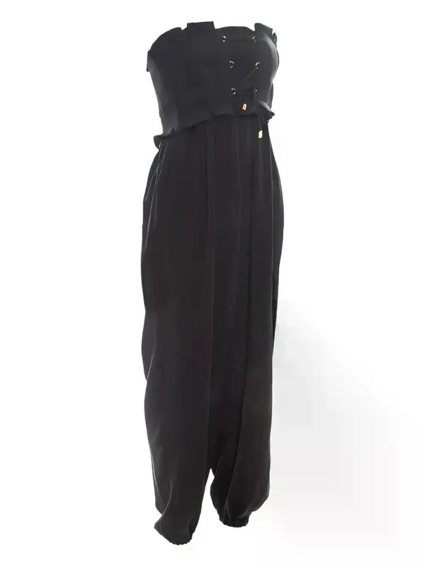 TEMPERLEY LONDON Silk Lace-up Jumpsuit - Black