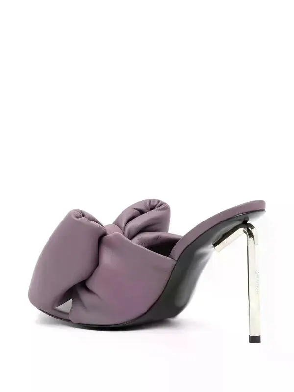 Off-White Stiletto Sandals With Bow Detailing