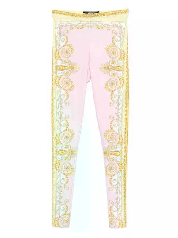 Versace Printed Leggings - Pink