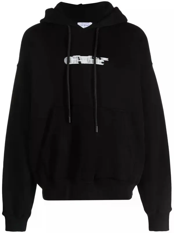 Off-White Cotton Hoodie With Logo