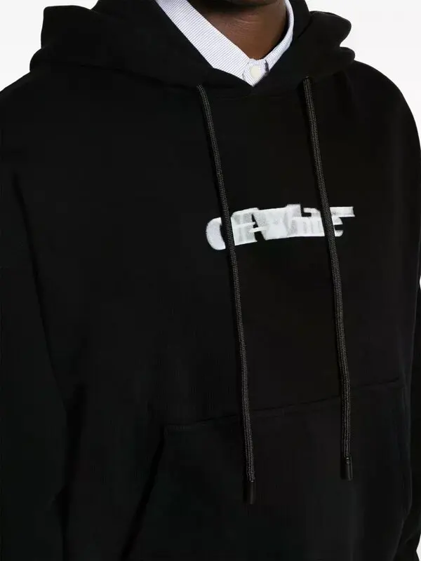 Off-White Cotton Hoodie With Logo