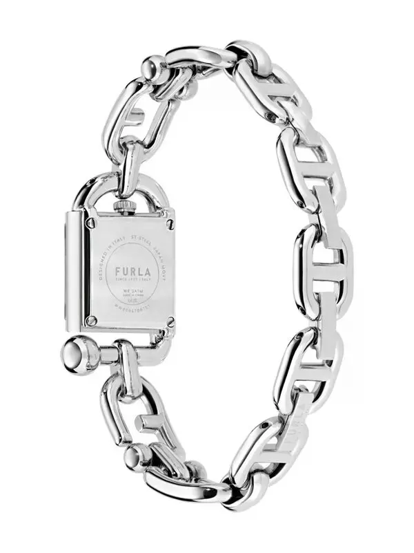 Furla Stainless Steel Watch With Baton Markers