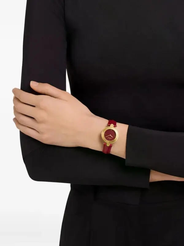 Furla Leather Strap Watch - Red