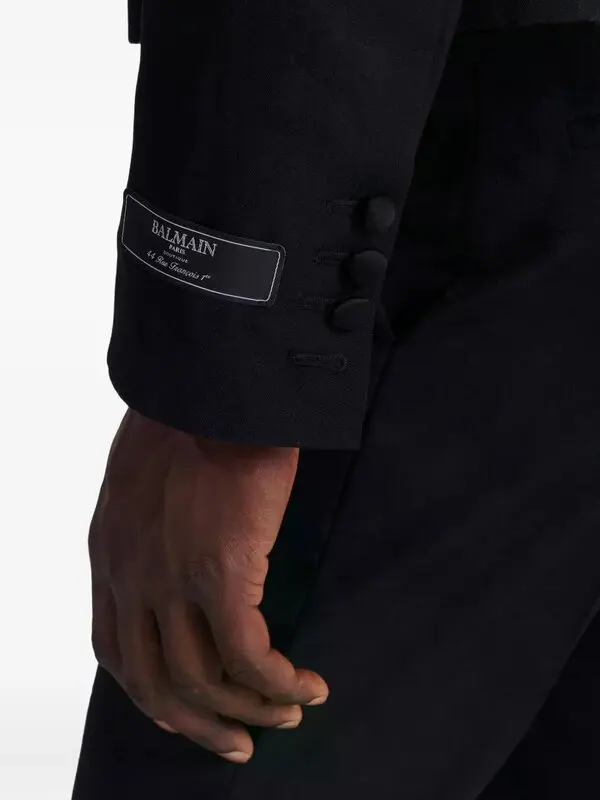 Balmain Crystal-embellishment Double-breasted Blazer