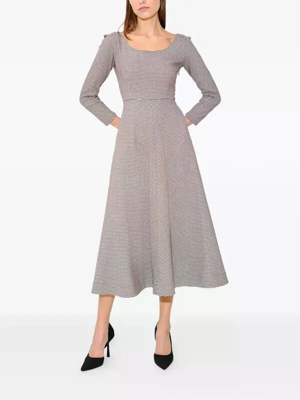 Rosie Assoulin Jackie Oh Houndstooth Midi Dress