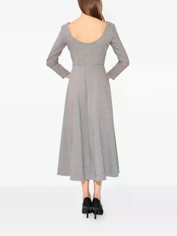 Rosie Assoulin Jackie Oh Houndstooth Midi Dress