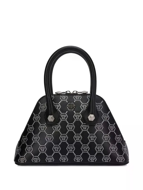 Philipp Plein Majestic Monogram Rhinestone Handle Bag