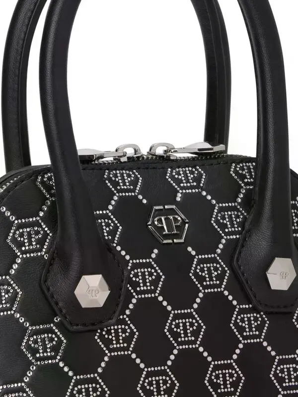 Philipp Plein Majestic Monogram Rhinestone Handle Bag