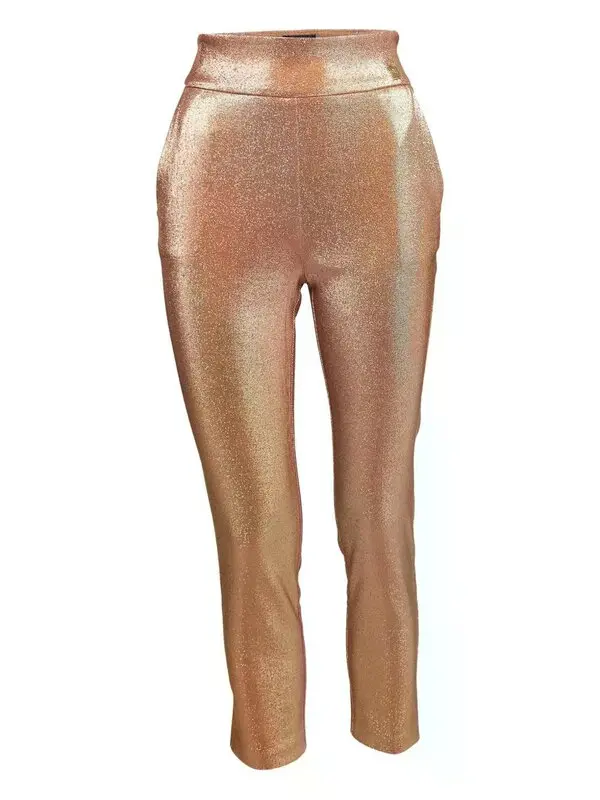 Elisabetta Franchi Metallic Lurex Trousers - Pink