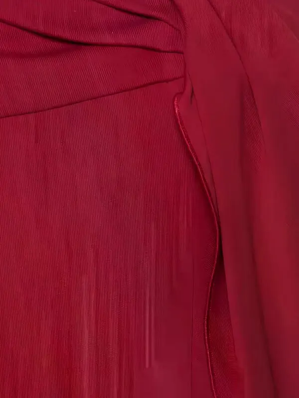 Alberta Ferretti Draped Knot Midi Dress