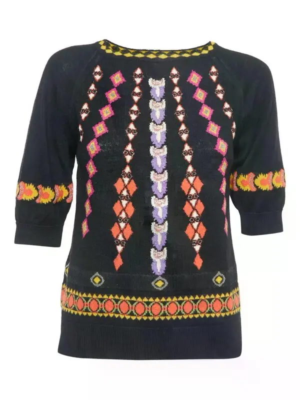 Etro Geometric Pattern Long Sleeve Top