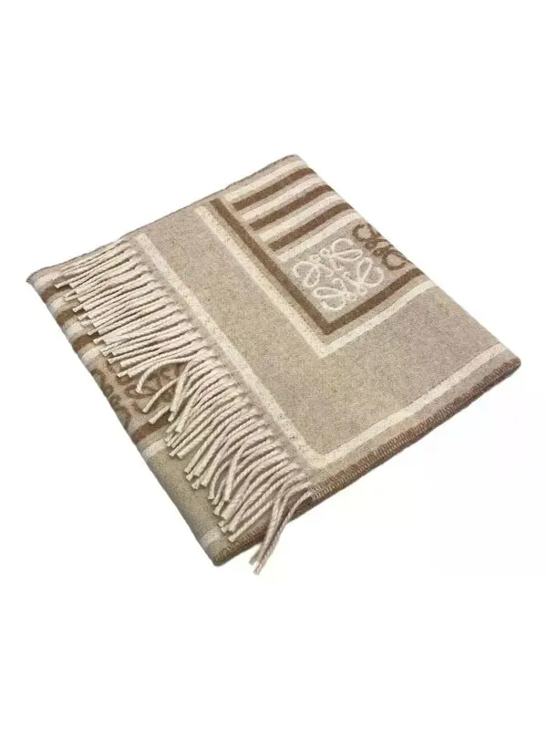 Loewe Logo-pattern Fringed Scarf