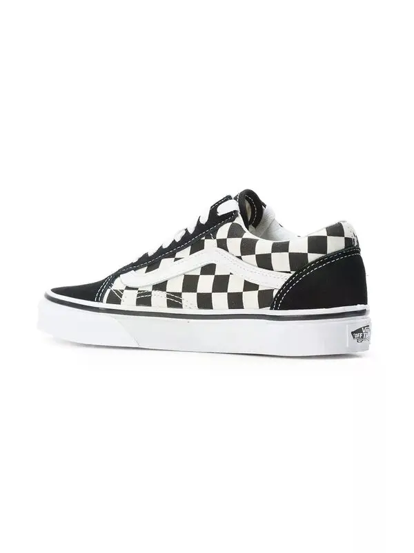 VANS Checkered Lace-up Sneakers - Black
