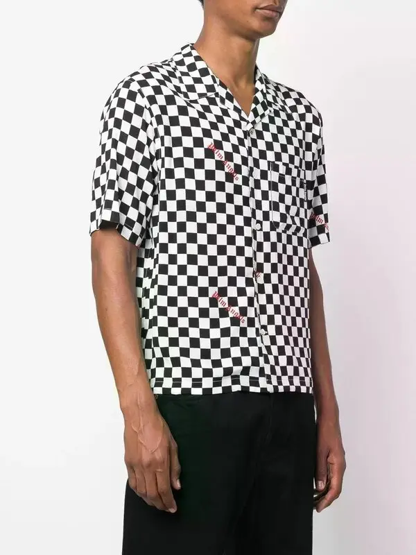 Palm Angels Checkerboard-print Bowling Shirt