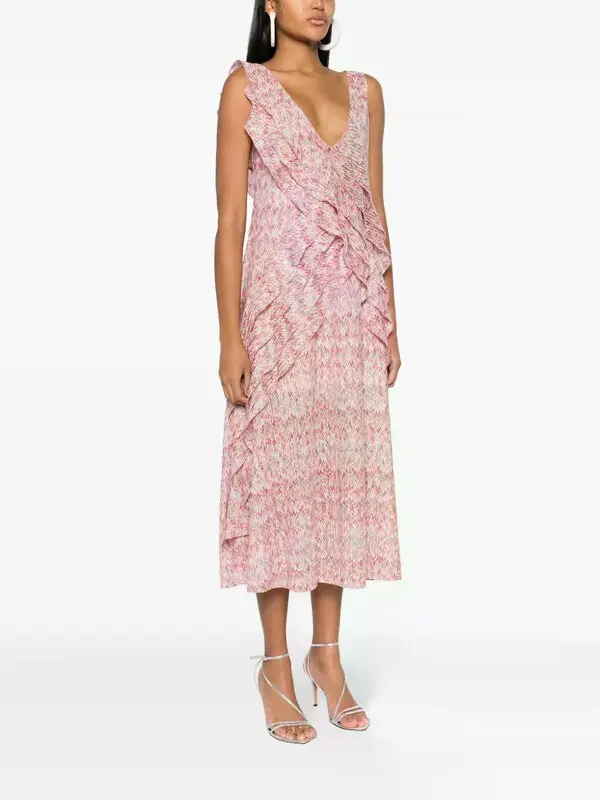 Missoni Zigzag Ruffled Midi Dress