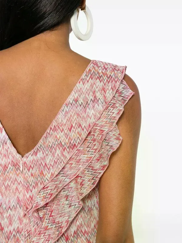 Missoni Zigzag Ruffled Midi Dress