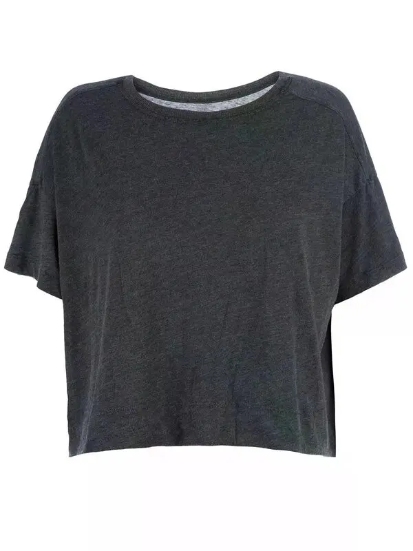 Raquel Allegra Cropped Top With Lace Panel