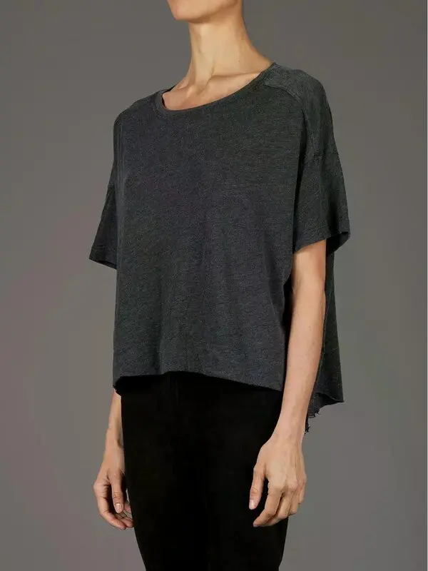 Raquel Allegra Cropped Top With Lace Panel
