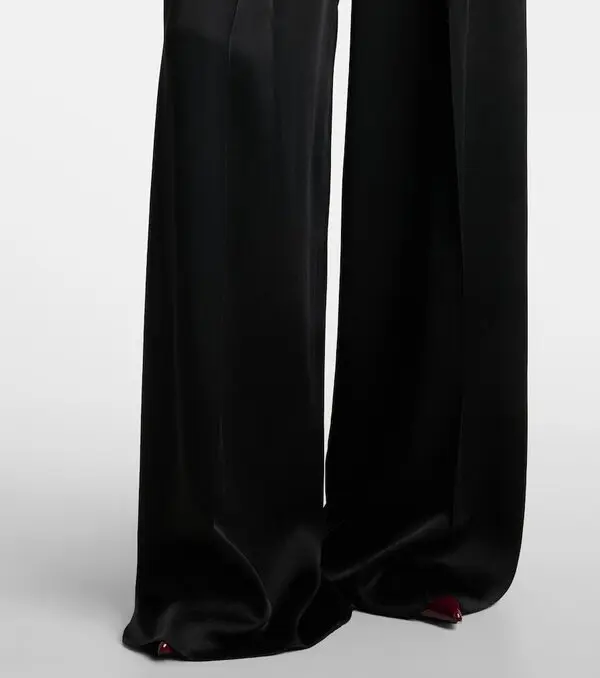 Max Mara Vespa Cutout Satin Jumpsuit - Black