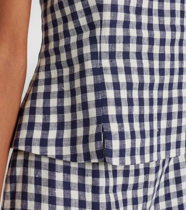 Posse Sadie Gingham Linen Top