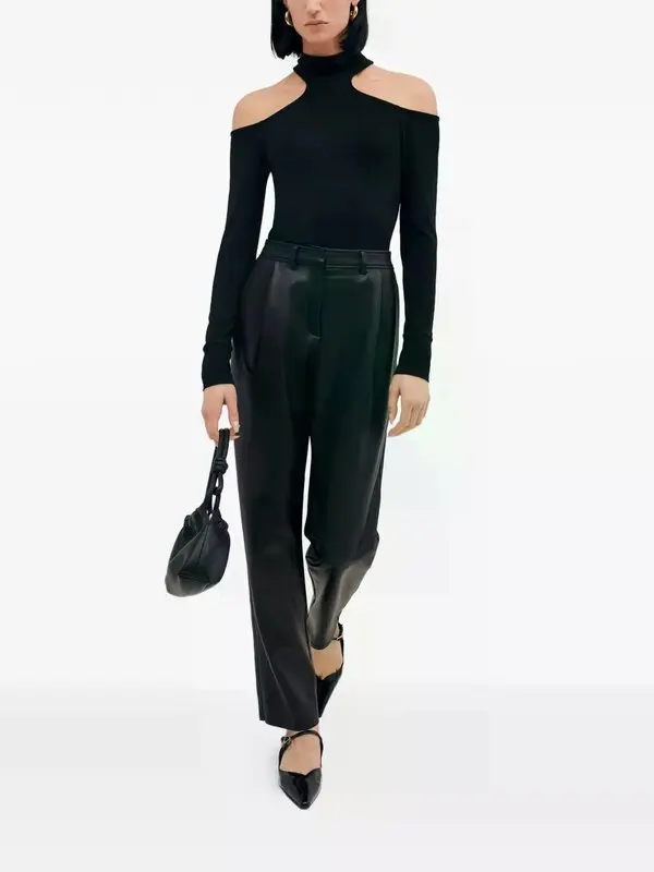 MARCELLA Teagan Cut-out Turtleneck Top