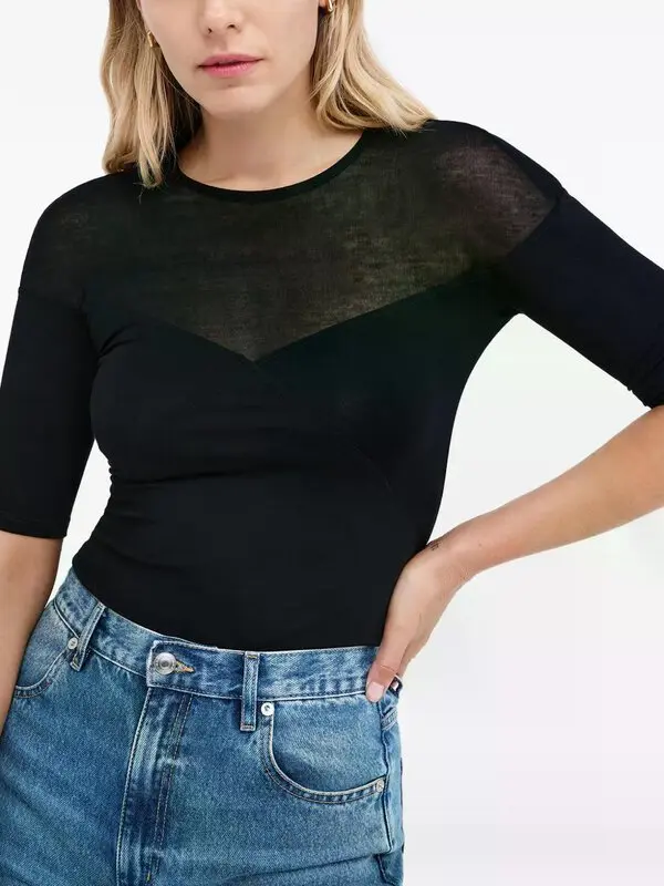 MARCELLA Adeline Sheer Panel Top