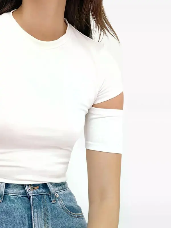 MARCELLA Esme Cutout-sleeves T-shirt - White