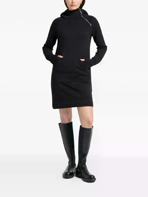 MARCELLA Tompkins Hooded Zip Mini Dress - Black