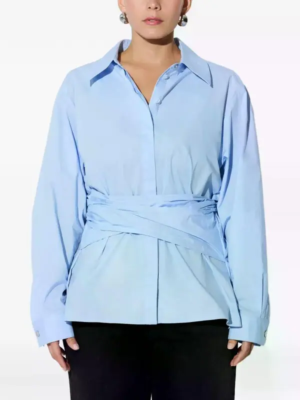 MARCELLA Ellory Tie-detail Shirt - Blue