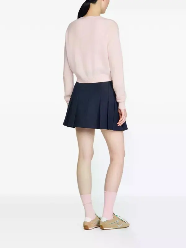 Sandro V-neck Cropped Cardigan With Patch Pockets