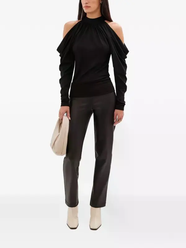 MARCELLA Perry Cold-shoulder Draped Top