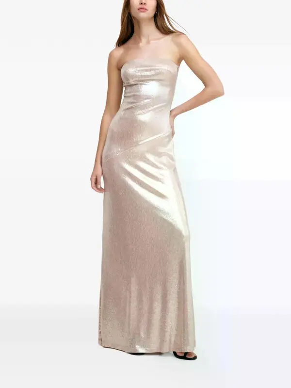 MARCELLA Ciel Strapless Seam Maxi Dress - Neutrals
