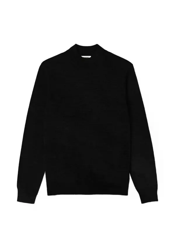 Sandro Wool High Neck Sweater - Black