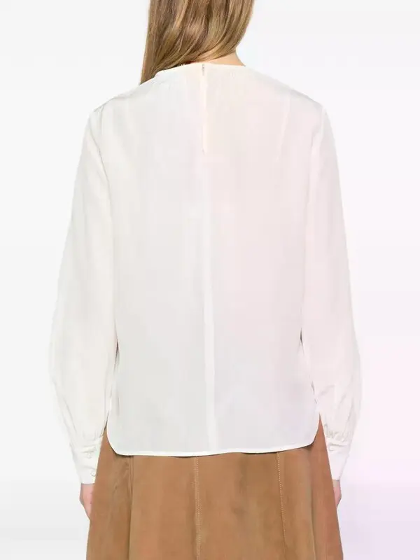 Max Mara Long-sleeve Sheer Blouse - White
