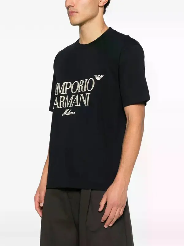Emporio Armani Logo-embroidered T-shirt