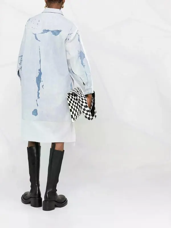DIESEL® Distressed Denim Shirt Dress