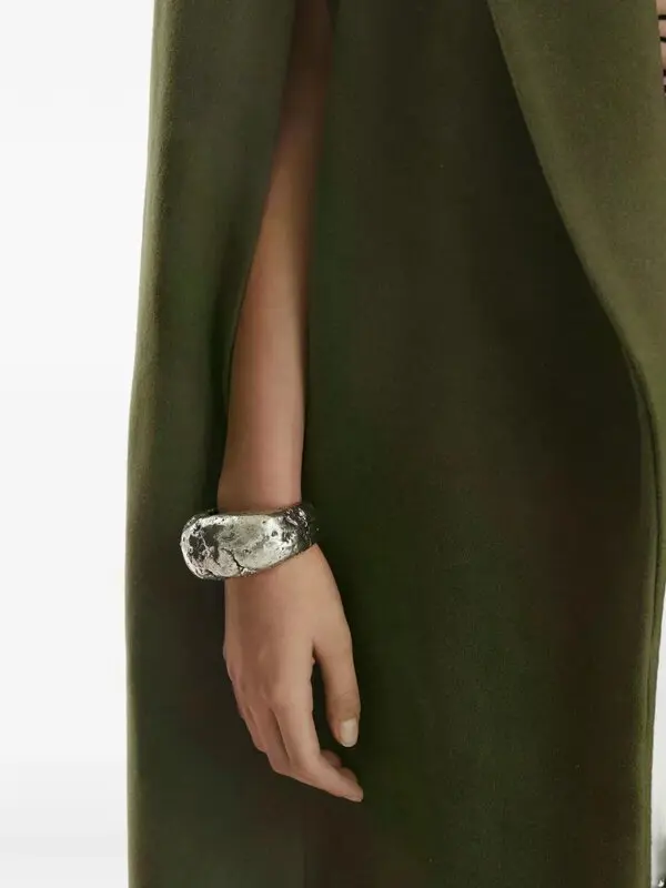 VESTIAIRE D'UN OISEAU LIBRE Collared Slit Cape - Green