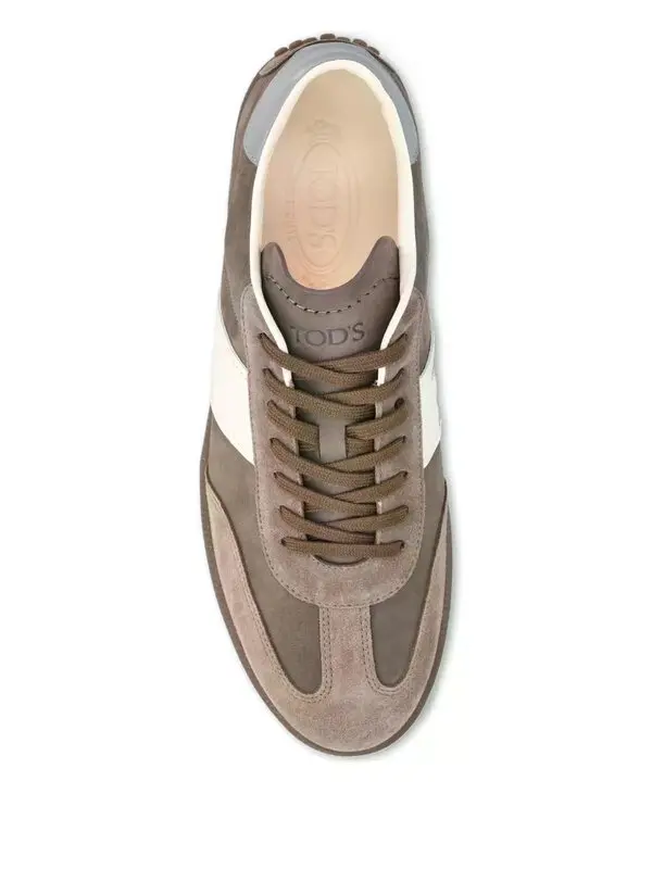 TOD'S Panelled Lace-up Sneakers - Brown