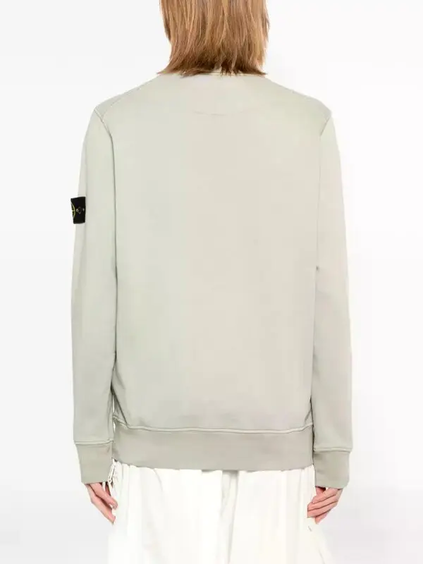 Stone Island Logo Patch Crewneck Sweatshirt - Green