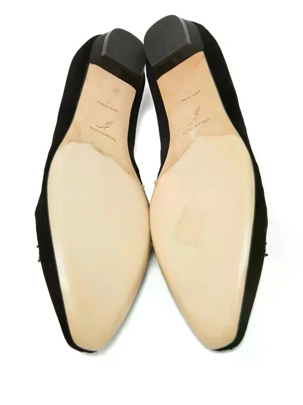 Rene Caovilla Velvet Beaded Loafers