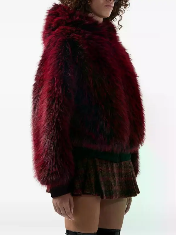 Gcds Fur Hood Zip Jacket