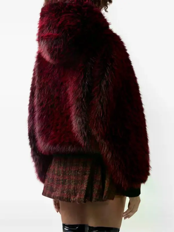 Gcds Fur Hood Zip Jacket