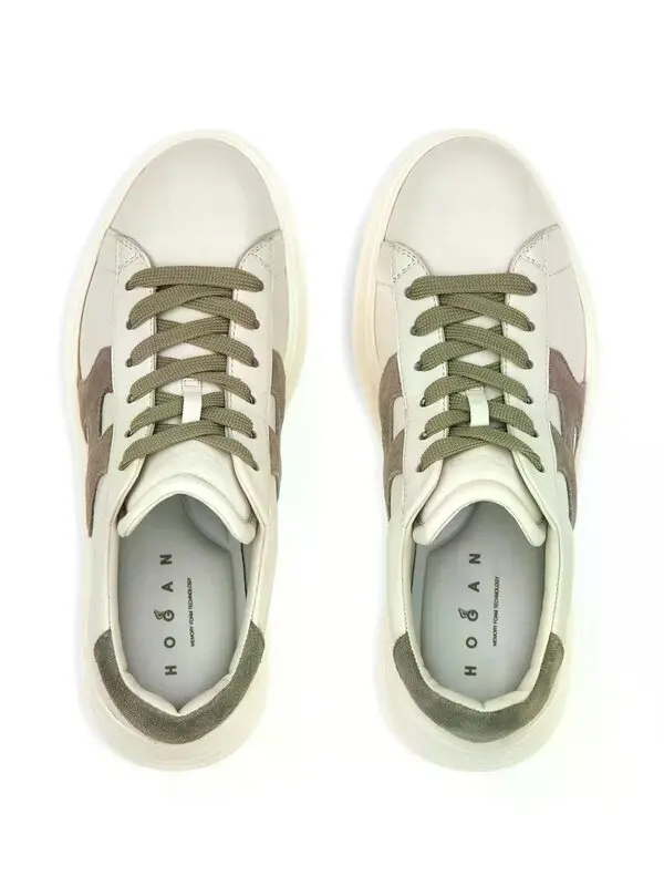 Hogan Rebel Leather Sneakers - Neutrals