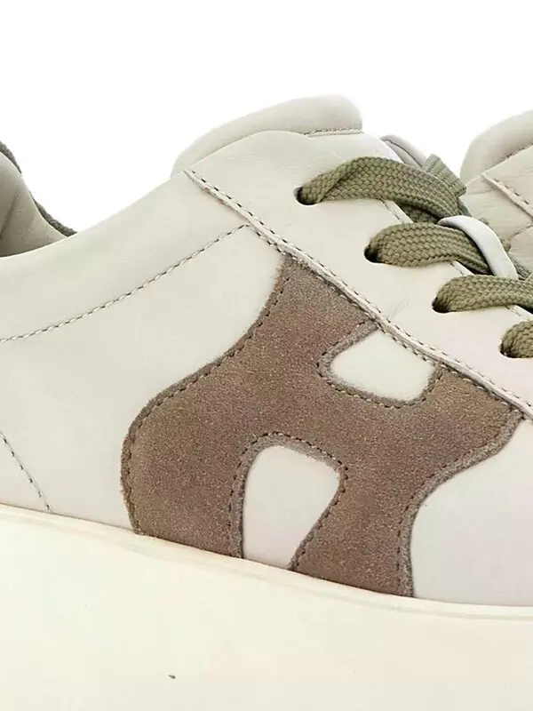 Hogan Rebel Leather Sneakers - Neutrals