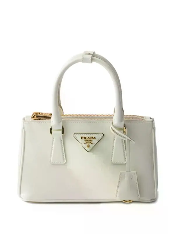 Prada Mini Galleria Leather Tote Bag - White