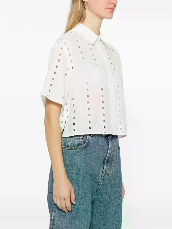 ANINE BING Lincoln Button Eyelet Shirt